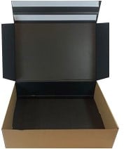 Webshop verzend retour doos kraft bruin buitenzijde, zwart binnenzijde ...